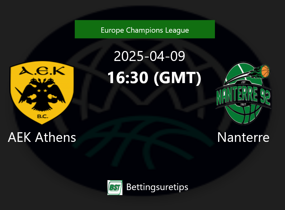 AEK Athens vs Nanterre Prediction and Pick - Europe Champions League