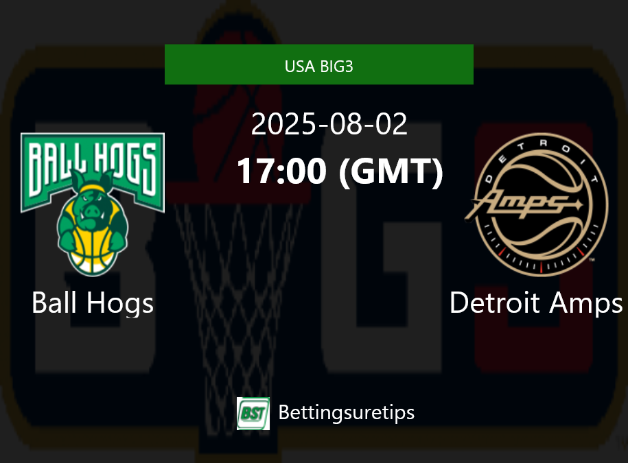 Ball Hogs vs Detroit Amps Prediction and Pick - USA BIG3