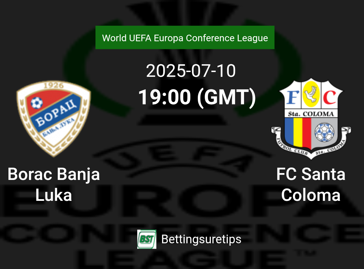 Borac Banja Luka vs FC Santa Coloma's Prediction and Betting Tips ...