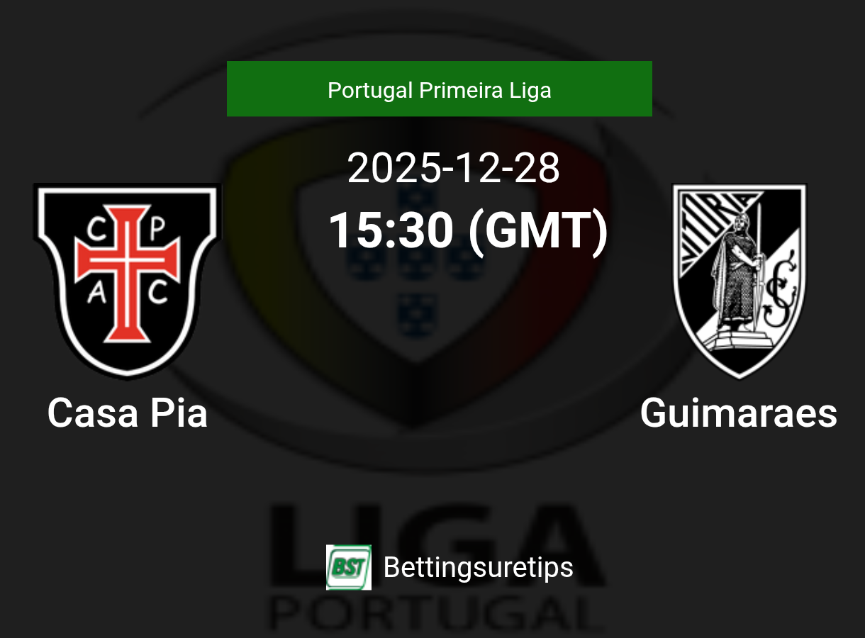 Casa Pia vs Guimaraes's Prediction and Betting Tips - 28th December 2025