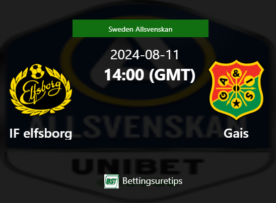 IF elfsborg vs Gais's Prediction and Betting Tips - 11th August 2024