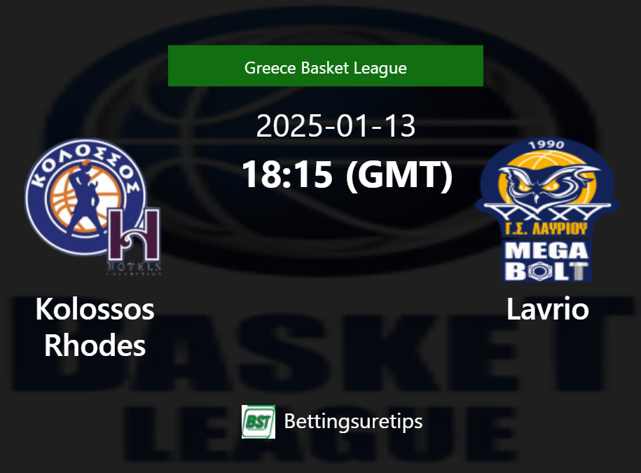 Kolossos Rhodes vs Lavrio Prediction and Pick - Greece Basket League