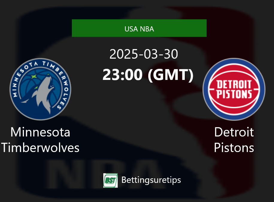 Minnesota Timberwolves vs Detroit Pistons Prediction and Pick - USA NBA