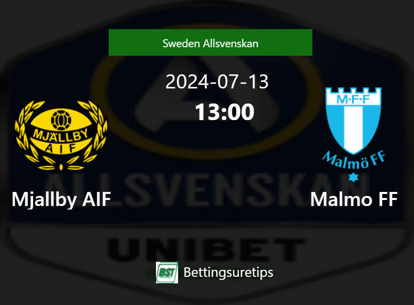 Mjallby AIF vs Malmo FF's Prediction and Betting Tips - 13th July 2024