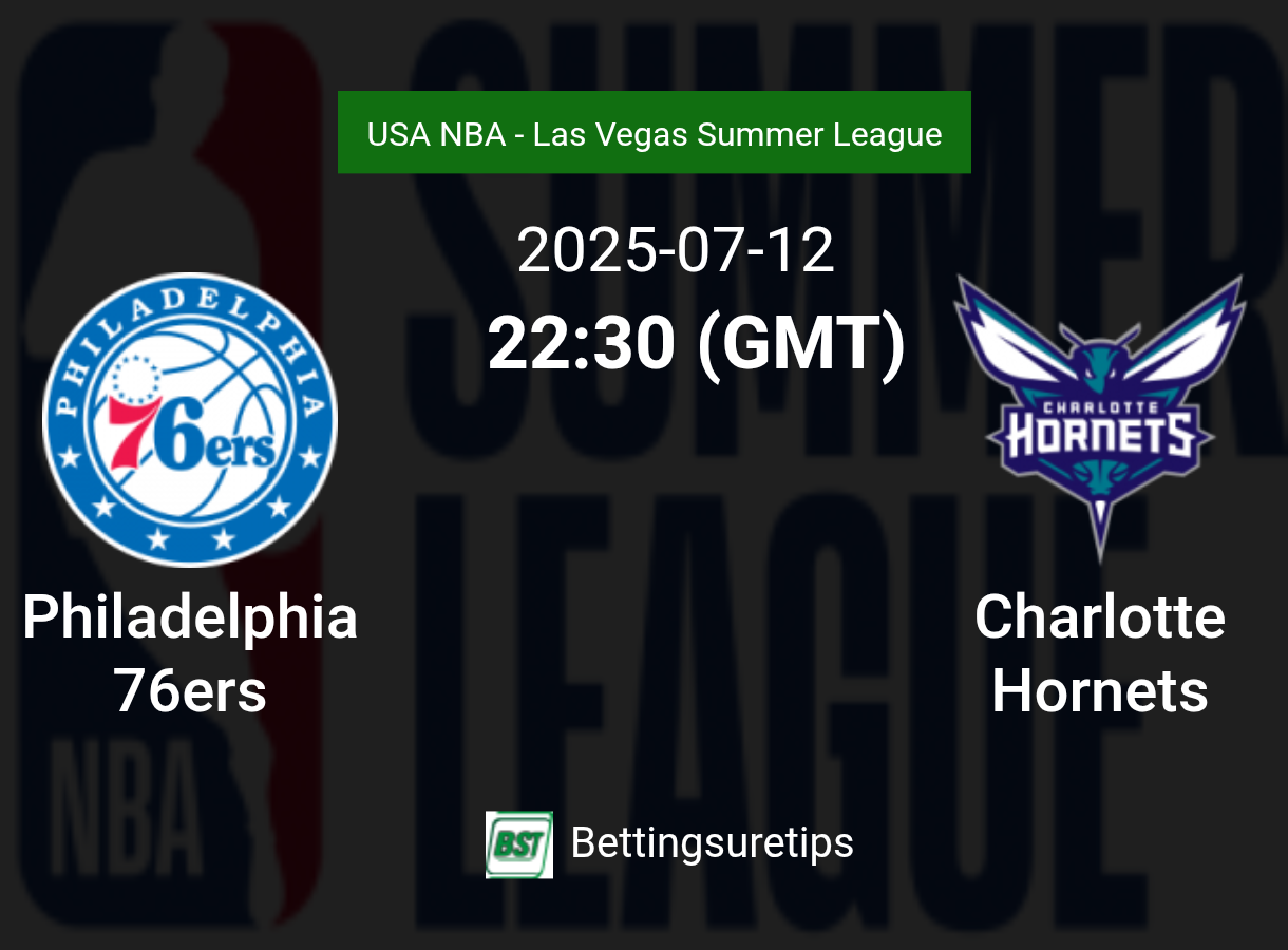 Philadelphia 76ers vs Charlotte Hornets Prediction and Pick - USA NBA - Las Vegas Summer League