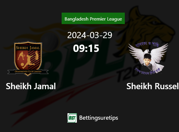 Sheikh Jamal vs Sheikh Russel's Prediction and Betting Tips - 29th ...