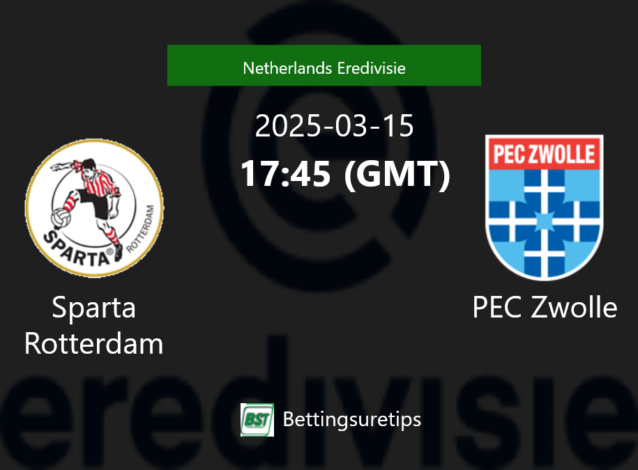 Sparta Rotterdam vs PEC Zwolle's Prediction and Betting Tips - 15th March 2025